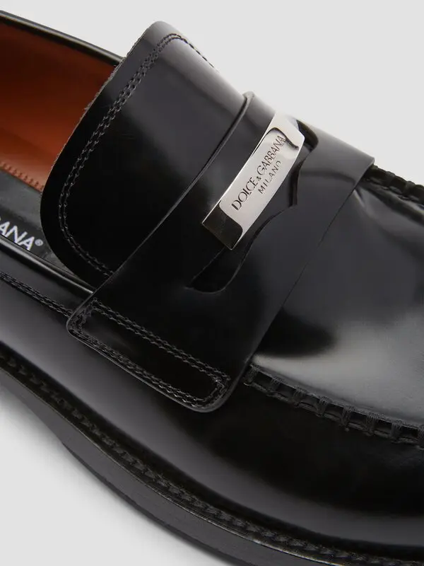 Dolce & Gabbana Corsaro Patent Leather Penny Loafers