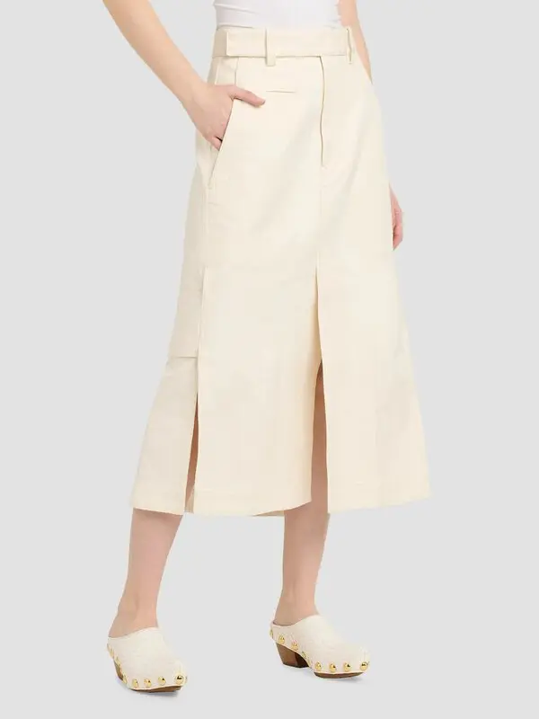 Bottega Veneta Workwear Cotton Twill Midi-skirt