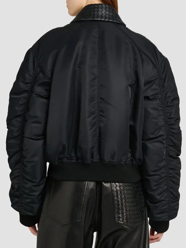 Bottega Veneta Intrecciato Collar Blouson Jacket