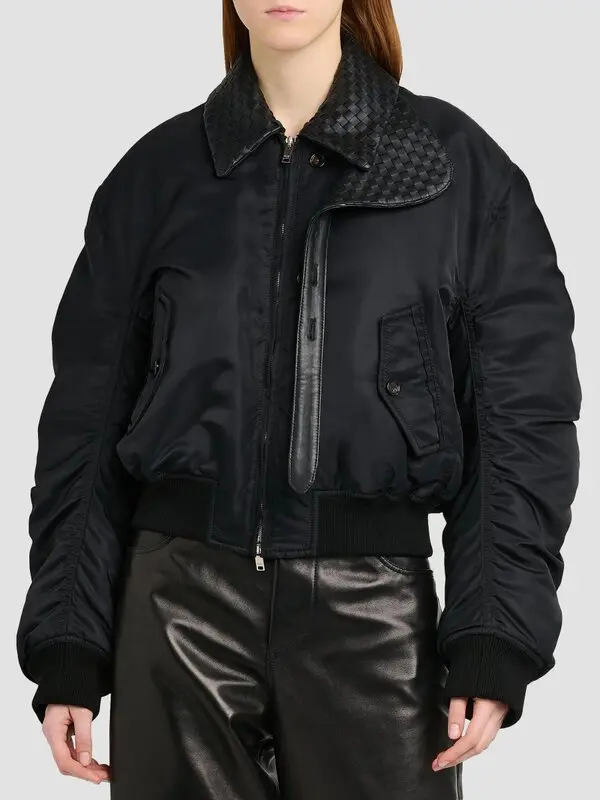 Bottega Veneta Intrecciato Collar Blouson Jacket