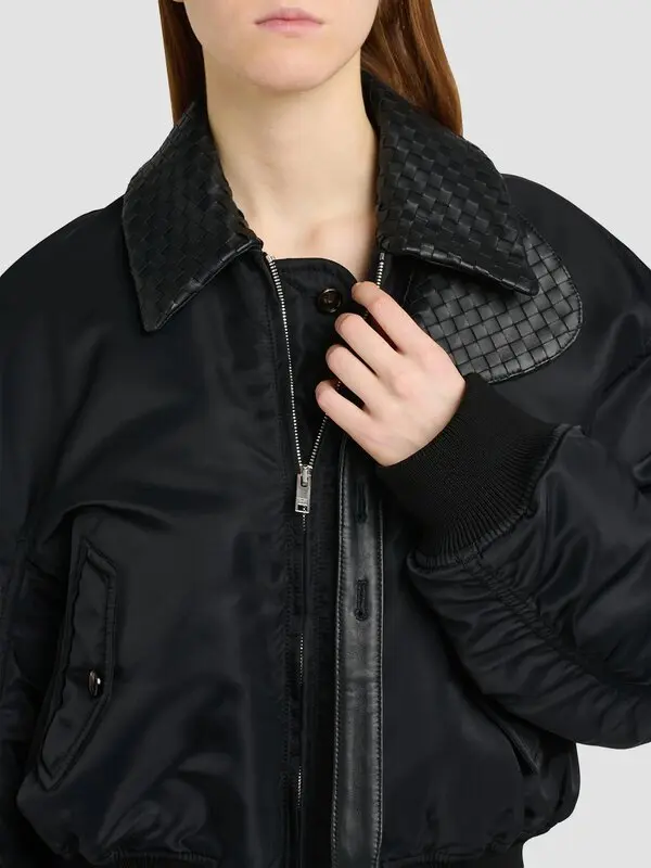Bottega Veneta Intrecciato Collar Blouson Jacket
