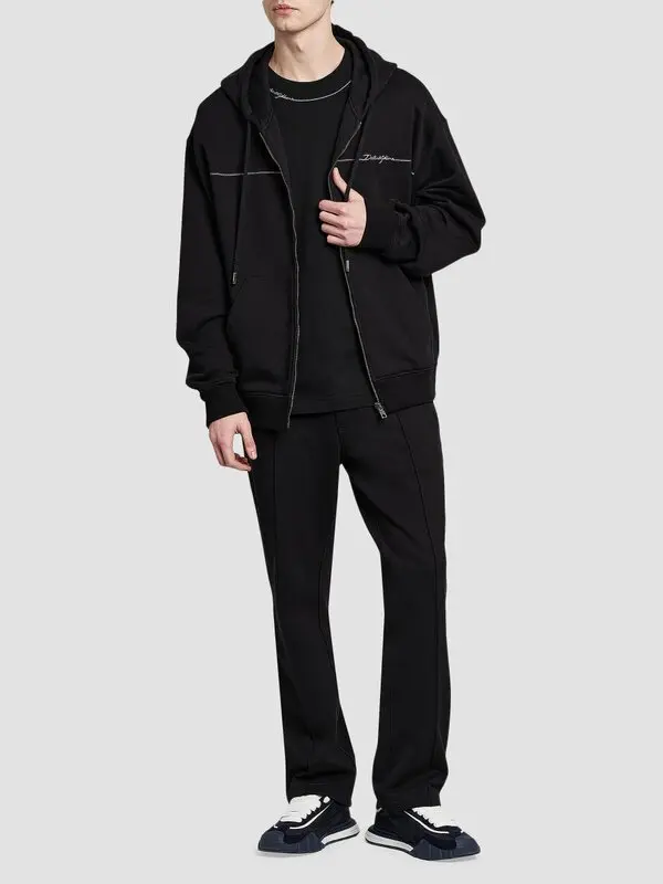 Dolce & Gabbana Logo Cotton Zip-front Hoodie