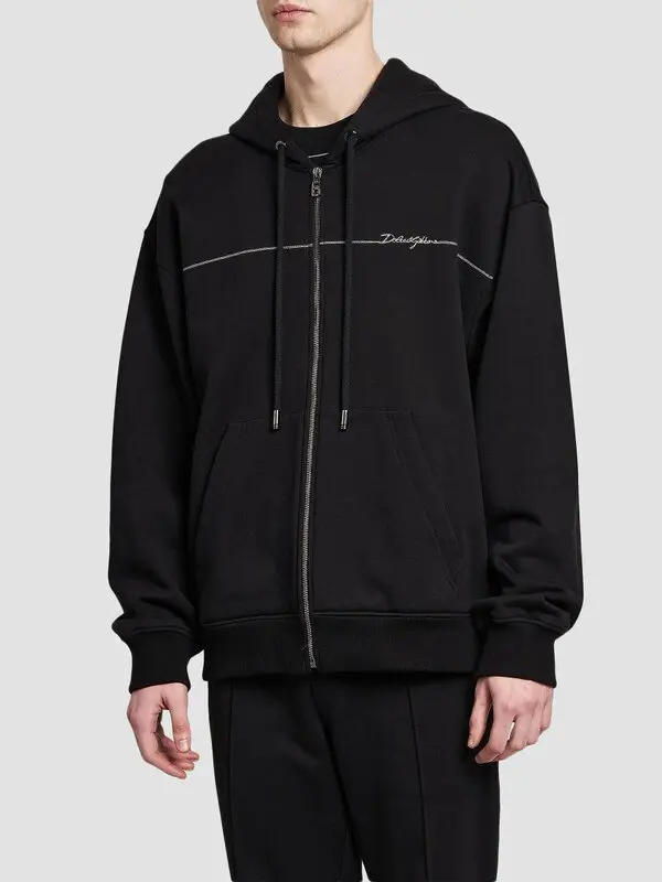 Dolce & Gabbana Logo Cotton Zip-front Hoodie