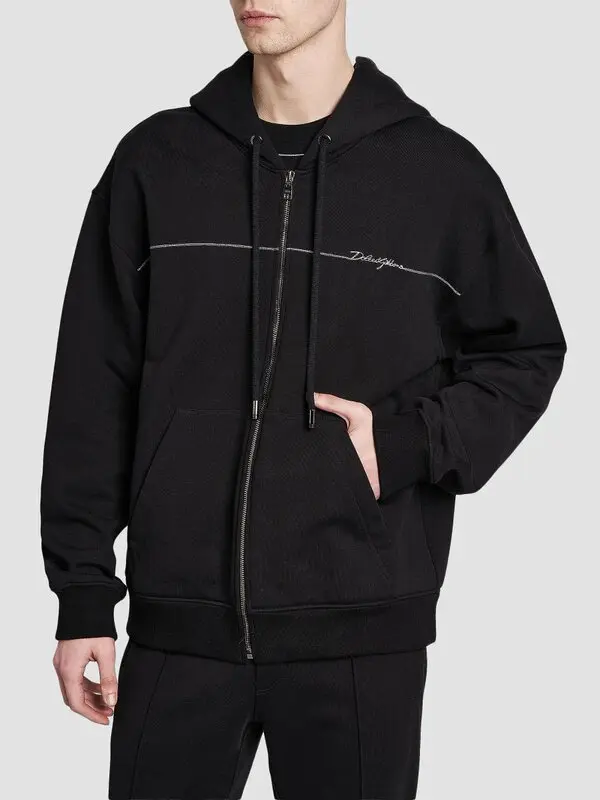 Dolce & Gabbana Logo Cotton Zip-front Hoodie