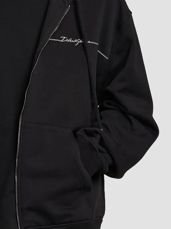 Dolce & Gabbana Logo Cotton Zip-front Hoodie