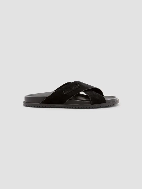 Dolce & Gabbana Suede Crisscross Sandals