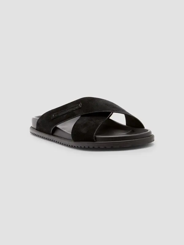 Dolce & Gabbana Suede Crisscross Sandals