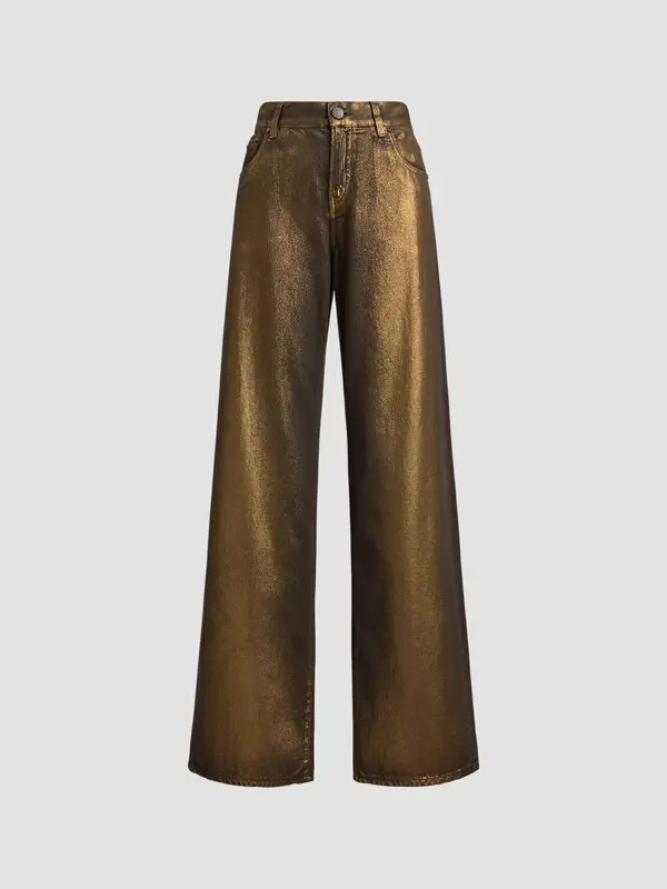 Ralph Lauren Mercer Relaxed Wide-leg Jeans - Bronze