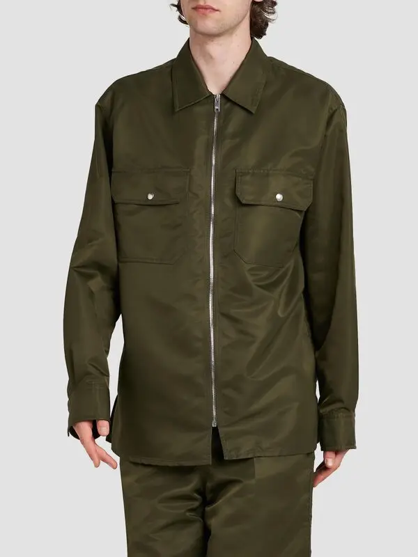 Bottega Veneta Nylon Zip-front Overshirt