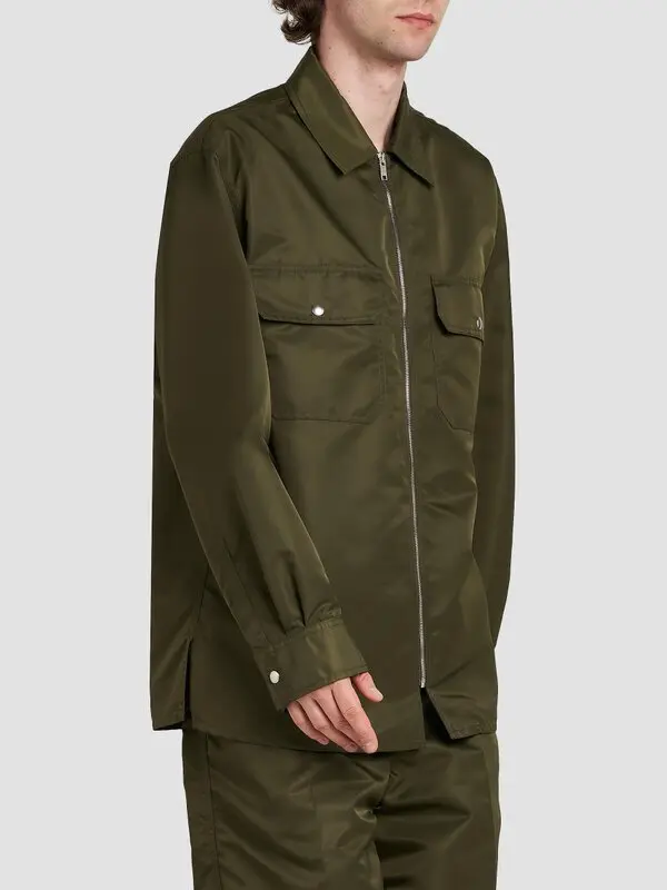 Bottega Veneta Nylon Zip-front Overshirt