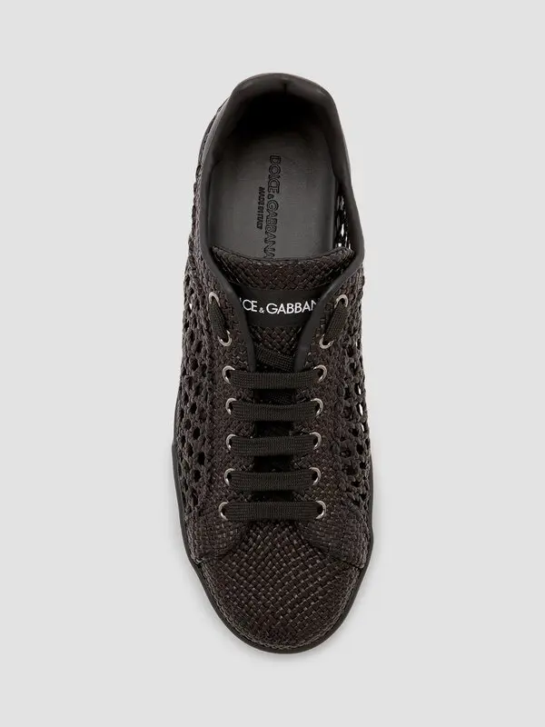 Dolce & Gabbana Woven Leather Low-top Sneakers