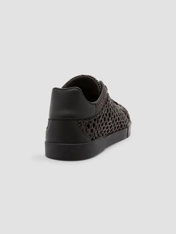 Dolce & Gabbana Woven Leather Low-top Sneakers