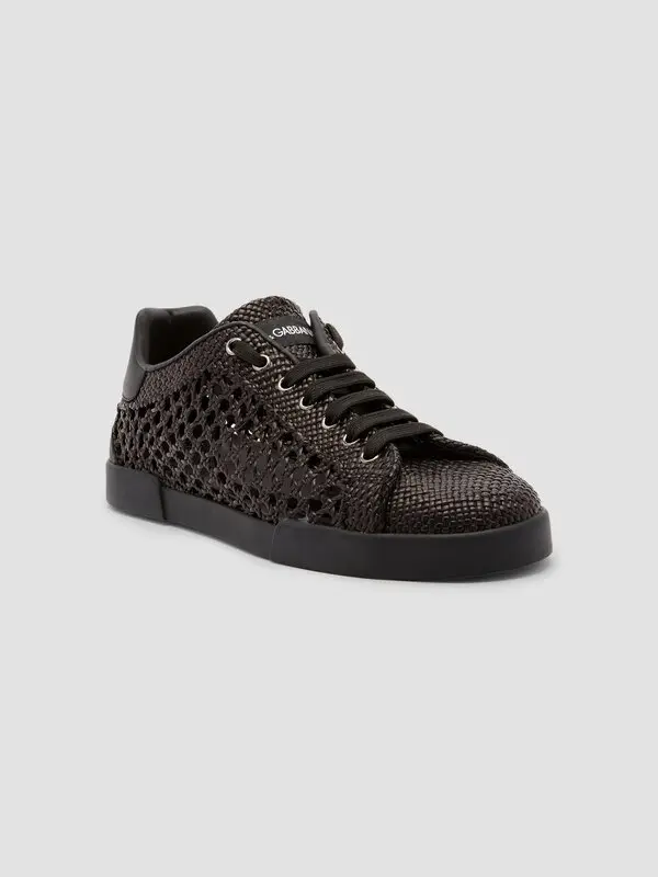 Dolce & Gabbana Woven Leather Low-top Sneakers