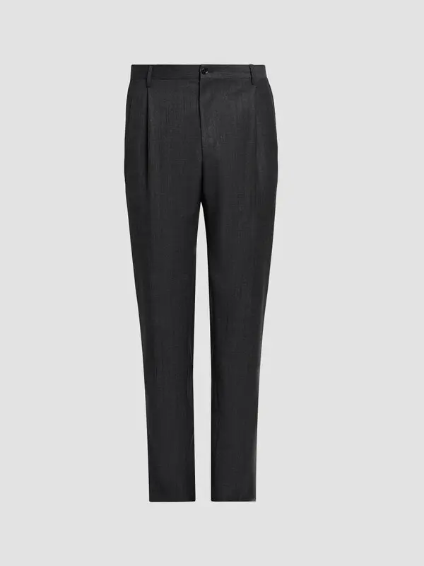 Dolce & Gabbana Striped Pleated-front Virgin Wool Pants