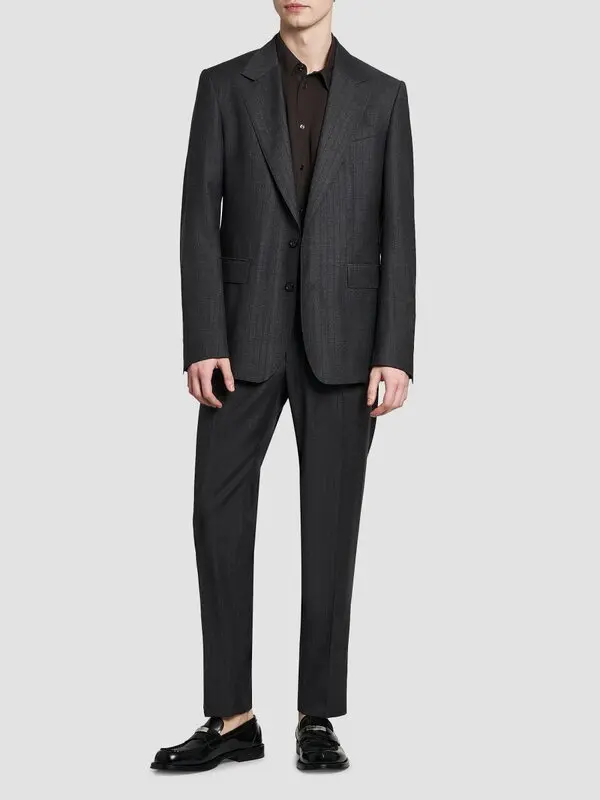 Dolce & Gabbana Striped Pleated-front Virgin Wool Pants