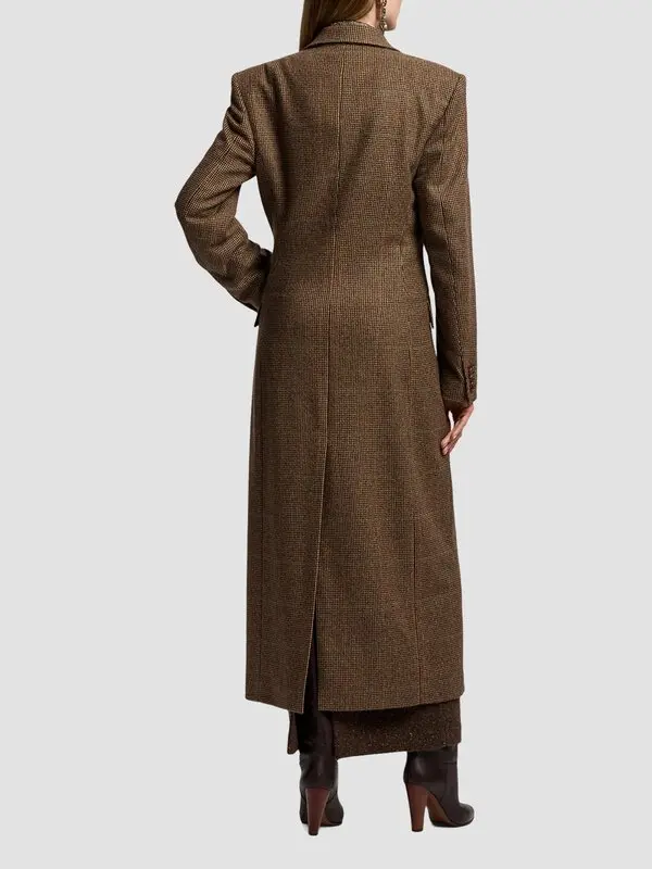 Ralph Lauren Affton Houndstooth Cashmere-wool Overcoat