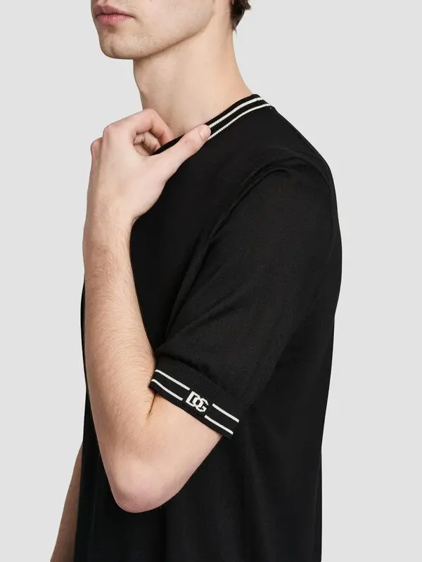Dolce & Gabbana Logo Silk T-shirt