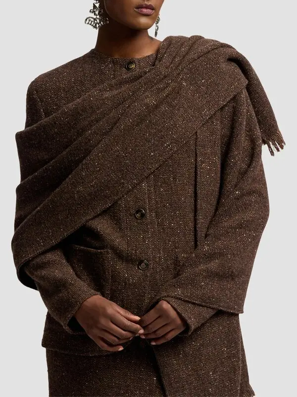 Ralph Lauren Alira Wool-blend Donegal Tweed Jacket