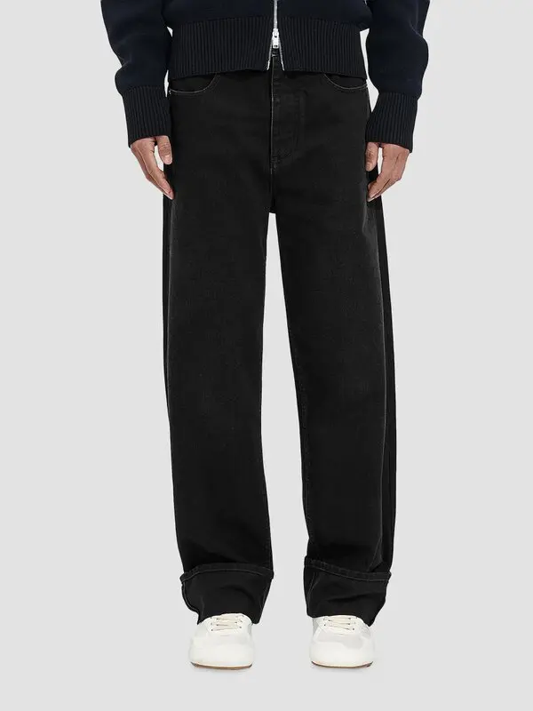 Bottega Veneta Turned-up Faded Jeans - Black