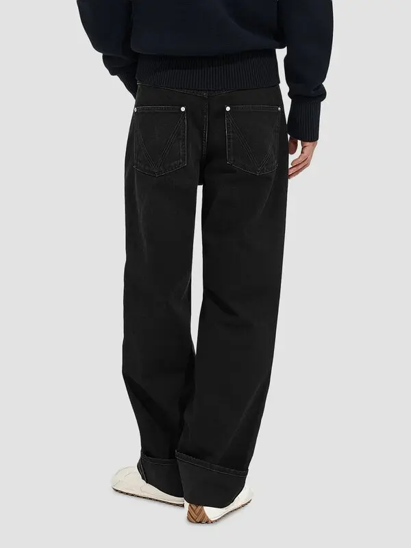 Bottega Veneta Turned-up Faded Jeans