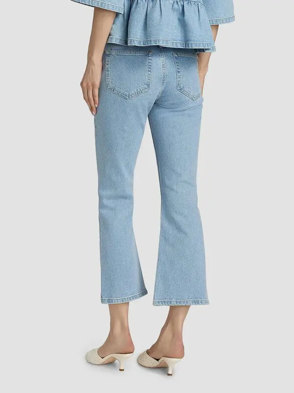 Cinq À Sept Stevie Crop Kick Flare Jeans