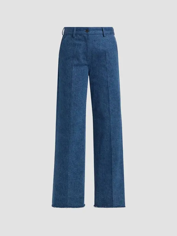Michael Kors Frayed Wide-leg Crop Jeans