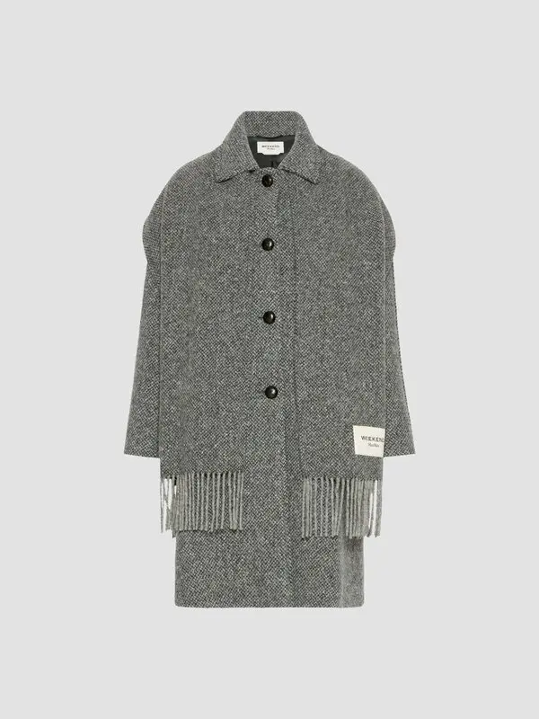 Max Mara Wool Blend Tweed Coat