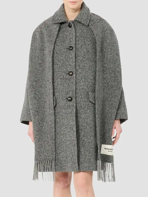 Max Mara Wool Blend Tweed Coat