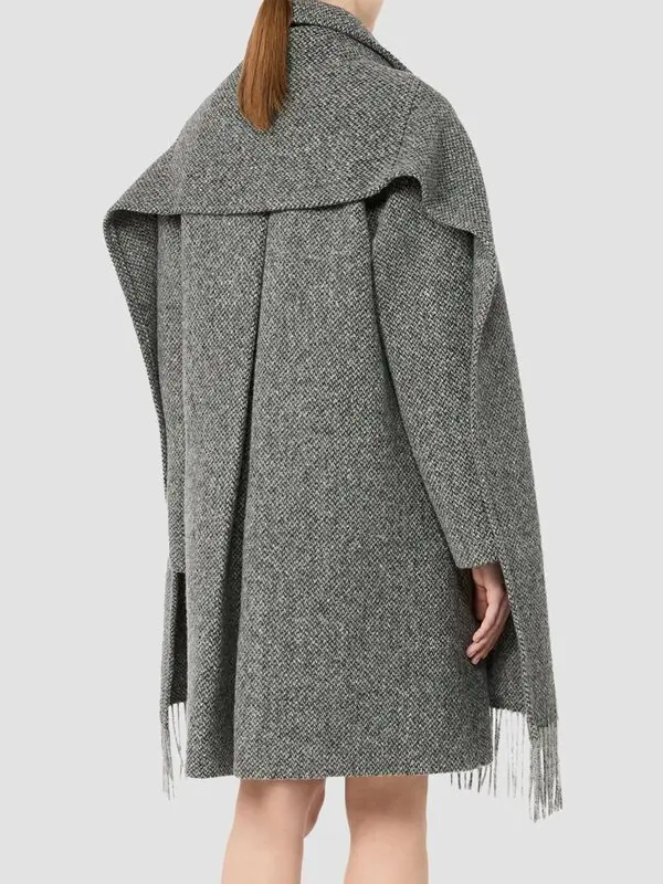 Max Mara Wool Blend Tweed Coat