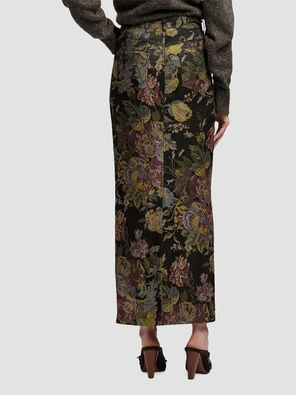 Ralph Lauren Fontaine Tapestry Jacquard Maxi Skirt