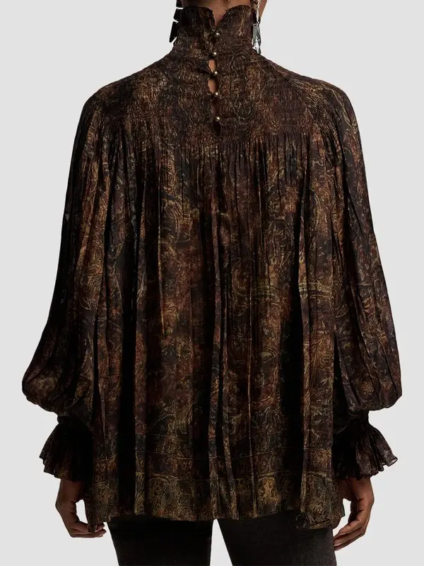 Ralph Lauren Maddison Paisley Fil Coupé Top