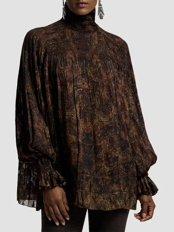 Ralph Lauren Maddison Paisley Fil Coupé Top