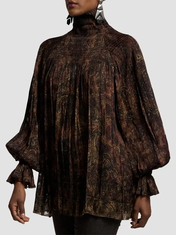 Ralph Lauren Maddison Paisley Fil Coupé Top
