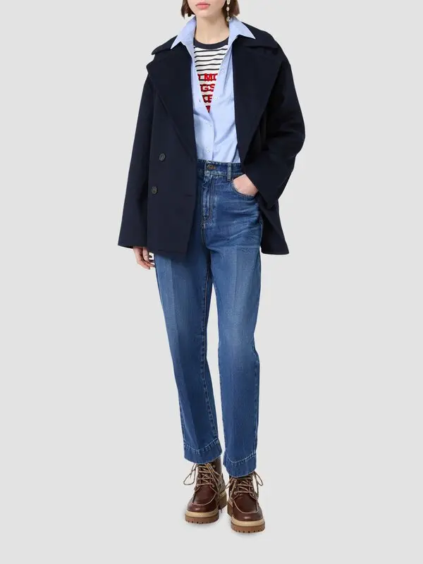 Max Mara Double Wool Broadcloth Peacoat