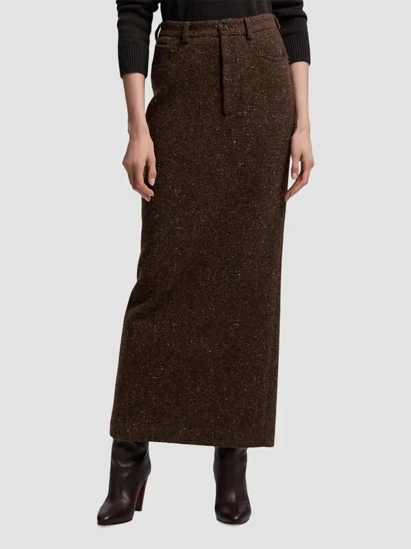 Ralph Lauren Fontaine Textured Tweed Pencil Skirt