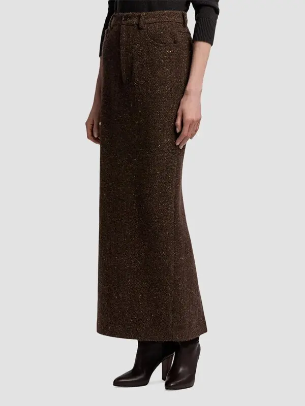 Ralph Lauren Fontaine Textured Tweed Pencil Skirt