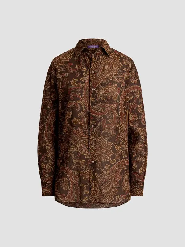 Ralph Lauren Trayna Paisley Cotton Shirt - Brown