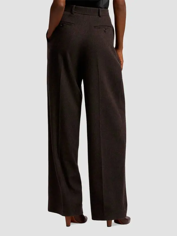 Ralph Lauren Clarice Wool Herringbone Pants