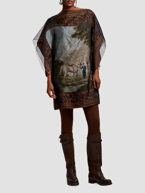Ralph Lauren Orianne Scenic Twill Tunic Dress