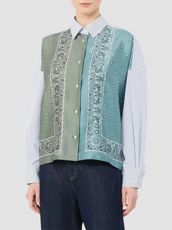 Max Mara Technical Twill And Cotton Poplin Shirt
