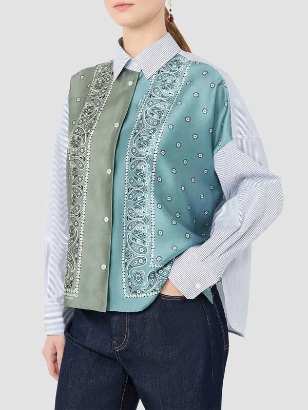 Max Mara Technical Twill And Cotton Poplin Shirt