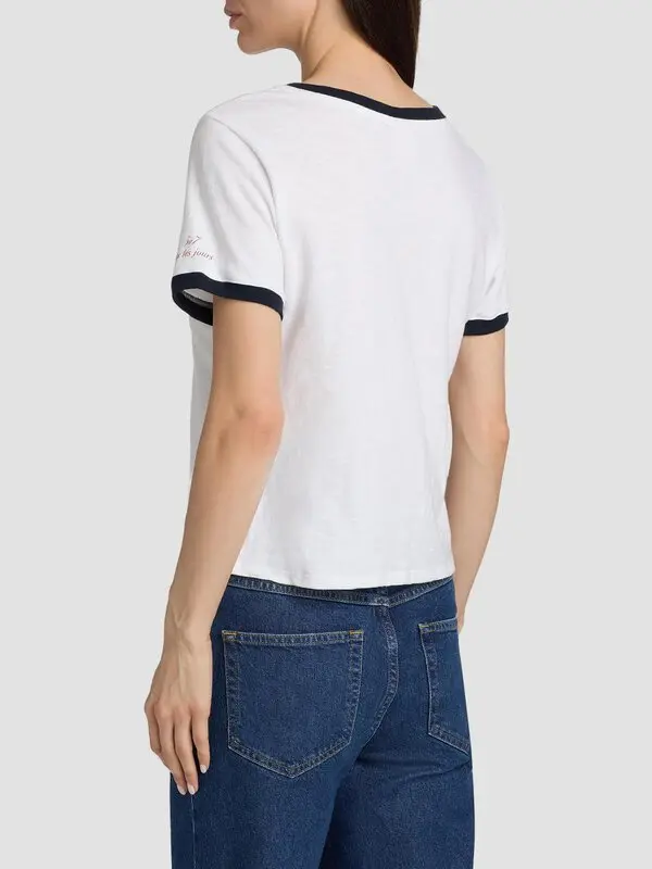 Cinq À Sept My Heart Says Oui Shrunken Ringer T-shirt