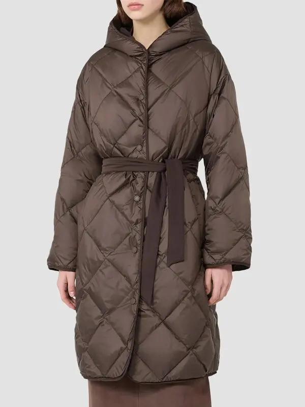 Max Mara Reversible Down Coat In Technical Twill