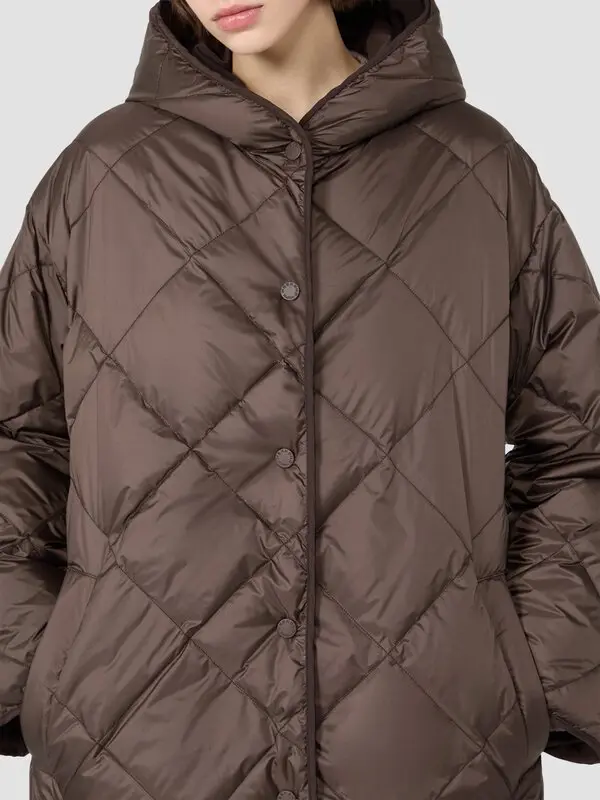 Max Mara Reversible Down Coat In Technical Twill