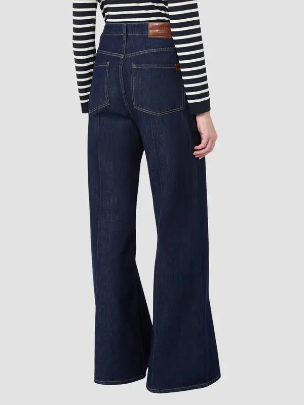 Max Mara Cotton Denim Palazzo Jeans