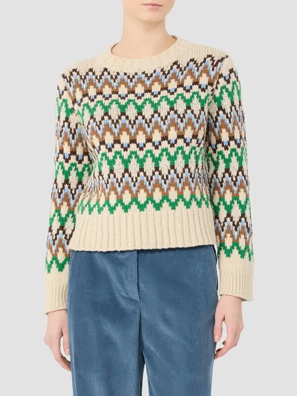 Max Mara Jacquard Wool And Cashmere Sweater