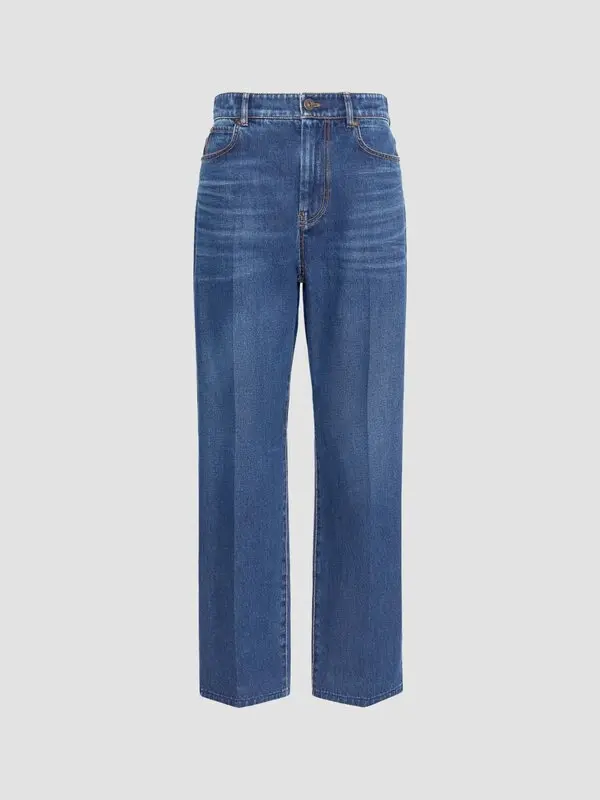 Max Mara Cotton Denim Tapered Jeans
