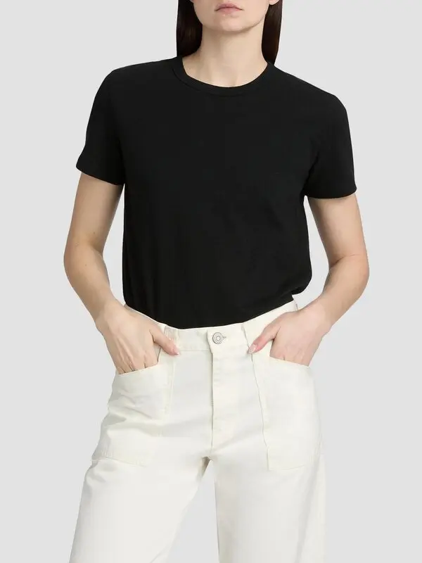 Moussy Vintage Basic Crewneck Cotton T-shirt - Black