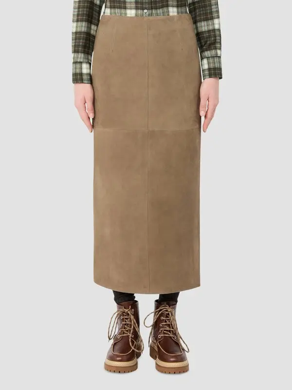 Max Mara Suede Skirt - Khaki