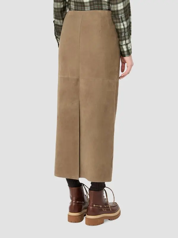 Max Mara Suede Skirt - Khaki